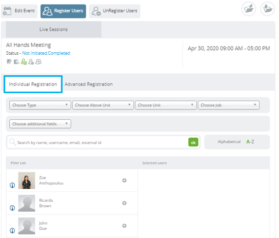 Register Users for an Event – UKG Pro Learning