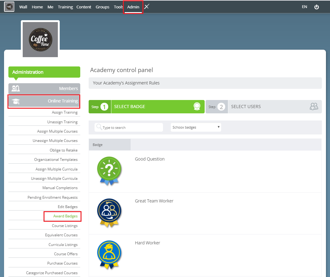 Award a Badge – UKGPro Learning